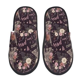 Generic Paris Romantique Unisexe Chaussures De Maison Doux Pantoufles Chaud Chaussons Pour Maison Ext&eacute;rieur Automne L