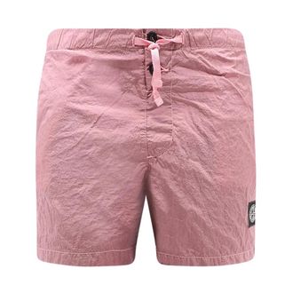Stone Island Homme, Maillots de bain, Rose, Taille: 2XL Short de bain &agrave; cordon de serrage avec &eacute;cusson logo