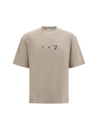 Off-white Mens T-Shirt Spices Arrow Skate Cotton Beige T-Shirts And Polos