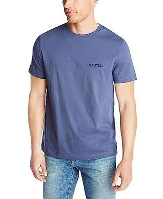 Nautica T-Shirt &agrave; Manches Courtes pour Homme - Bleu - Taille L