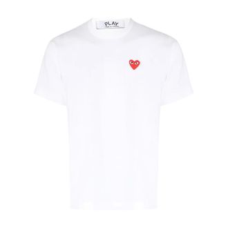 Comme Des Gar&ccedil;ons Homme, Tops, Blanc, Taille: XL T-shirt Logo Coeur