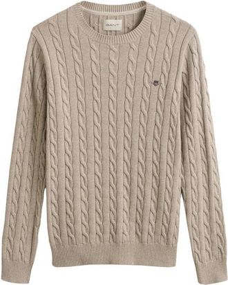 GANT Herren Strickpullover COTTON CABLE NECK