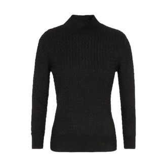 A|X Armani Exchange Femme, Pulls, Noir, Taille: 36 FR Pull &agrave; col montant
