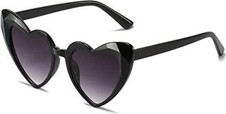 Generic Lunettes de soleil pour femme tendance dété 2025 en forme de coeur (couleur : B, taille : moyen)