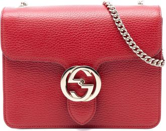 Gucci Hobo Bags - Small Dollar Calfskin Interlocking G Crossbody - Gr. unisize - in Rot - f&uuml;r Damen