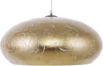 Beliani Beliani - Lampe Suspension en Métal Doré Effet Vieilli E27 Max. 60W Éclairage Luxueux de Salle à Manger au Style Glamour et Vintage