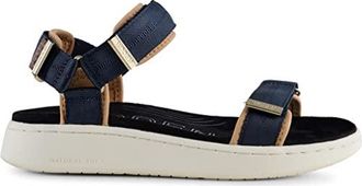 Woden Femme Ligne Sandales Plates, 009 Dark Navy, 40 EU