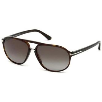 Tom Ford Homme, Accessoires, Brun, Taille: 60 MM Lunettes de soleil Havana fonc&eacute; Jacob FT 0447