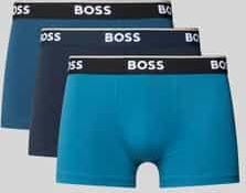 HUGO BOSS Regular Fit Trunks aus Baumwoll-Mix im 3er-Pack