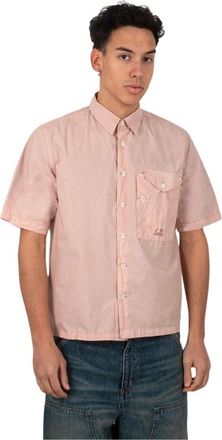 C.P. Company C.p. Company, Homme, Chemises, Rose, Taille: L Camicia Popeline Manica Corta