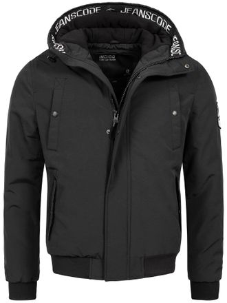 Indicode Herren Albany Jacke mit Kapuze | Herrenjacke &Uuml;bergangsjacke f&uuml;r M&auml;nner Black, XXL