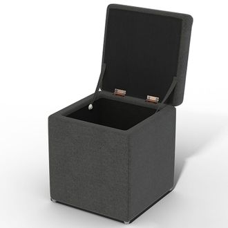 Generic Ottomane Schuhbank Mit Stauraum Und Deckel, 30 X 30 X 35 cm (12 X 12 X 14 Zoll), Rechteckige Fußstützenbank Aus PU-Leder, for Fußstütze Im Wohnzimmer,