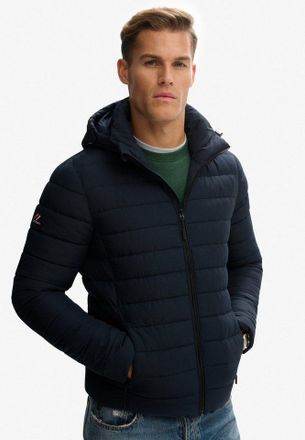Superdry Steppjacke HOODED FUJI JACKET Kunstfaser, regular fit