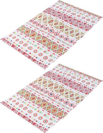 BESPORTBLE Ipetboom 2 St&uuml;ck Tischmatten Im Boho Stil Hitzeisolierend rutschfest PVC Platzsets f&uuml;r K&uuml;che Hochzeit und Party Becheruntersetzer &Ouml;l und Wasserabweise