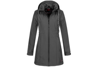 Alessandro Salvarini Softshelljacke Damen - &Uuml;bergangsjacke mit Kapuze Wasserabweisende Softshelljacke mit Fleecefutter