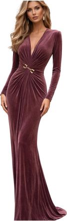Elisabetta Franchi Femme, Robes, Violet, Taille: 40 FR abiti Cupro