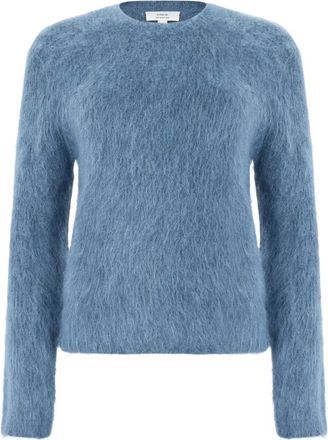 Vince Pullover aus geb&uuml;rsteter Alpaka-Mischung mit Rundhalsausschnitt - - Knitwear - Damen - Blau - L