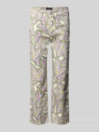 Marc Cain Flared Fit Jeans mit Allover-Paisley-Print
