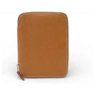 Herm&egrave;s Portemonnaie - HERMES 2008 TAGEBUCHDECKEL AUS EPSOM-GOLDLEDER 14 - Gr. unisize - in Cognacbraun - f&uuml;r Damen