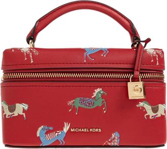 Michael Michael Kors Jana printed leather tote bag - Rot