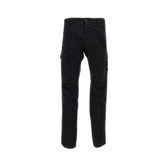 C.P. Company C.p. Company, Homme, Pantalons, Noir, Taille: L Pantalon Cargo en Satin Stretch