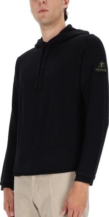 Premiata Virgin Wool Hooded Sweater - Black