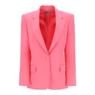 Stella McCartney Wollblazer mit Einknopfverschluss - - Jackets - Damen - Rosa - M