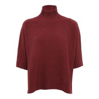 Manila Grace Femme, Pulls, Rouge, Taille: 36 FR Maglia Basic Collo Alto