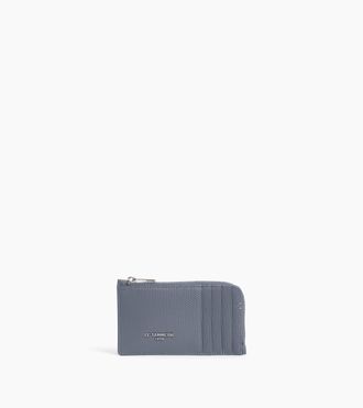 Le Tanneur Porte cartes large zipp&eacute; Lucien en cuir signature T