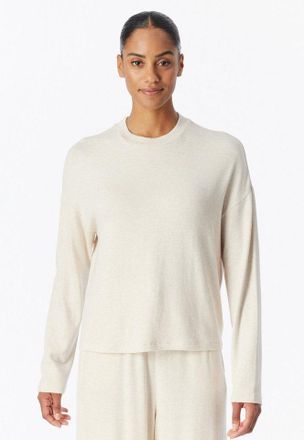 Schiesser Pyjamaoberteil Mix + Relax Rundhalsausschnitt, lang&auml;rmelig, Singel-Jersey Qualit&auml;t