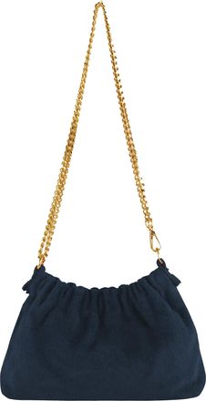 modamoda.de T259 - Mini Umh&auml;ngetasche X-Small aus ital. Leder, Farbe:Wildleder Dunkelblau