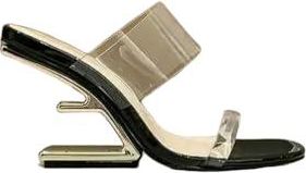 Generic YUJIEBB Chaussures simples tendance sexy antid&eacute;rapantes &agrave; talons hauts Forme sp&eacute;ciale Demi-soutien Chaussures de banquet pour femme, 2306 Noir, 39.5 E