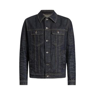 Dolce & Gabbana Veste en Denim Bleu Fonc&eacute; Style Classique - Homme - Vestes - Bleu - Taille: L