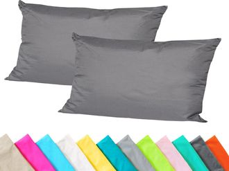 JACK 2er Set Outdoor Kissenhülle Kissenbezug 30x50cm Wasserfest Sitzkissen Lounge Kissen Garten Stuhl Lotus Effekt, Farbe:Anthrazit