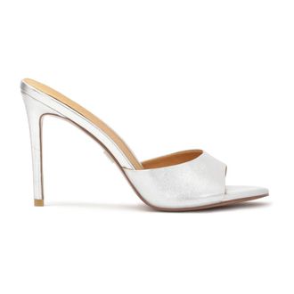 Kazar Silberne Mules auf einem hohen Stiletto-Absatz - - Shoes - Damen - Grau - 38 EU