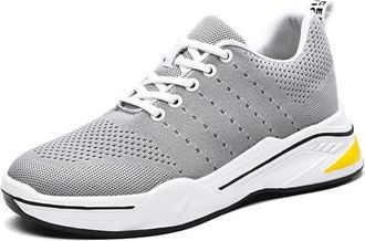 Generic 2025 Chaussures pour homme en maille - Baskets élémentaires pour homme - 8 cm - Élégantes - Chaussures de sport invisibles - Chaussures de course conf