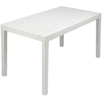 Dmora Gartentisch Asar, 10 Pl&auml;tze, 138x80x72h cm Wei&szlig;