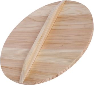 Amosfun Holz-wokdeckel Mit Griff Topfdeckel Aus Nat&uuml;rlichem Holz &Uuml;berlaufschutz F&uuml;r Wok Leicht Und Langlebig Sch&uuml;tzt Vor &Ouml;lspritzern Beim Kochen