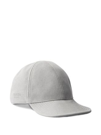 Prada Baseballkappe mit Logo - Grau