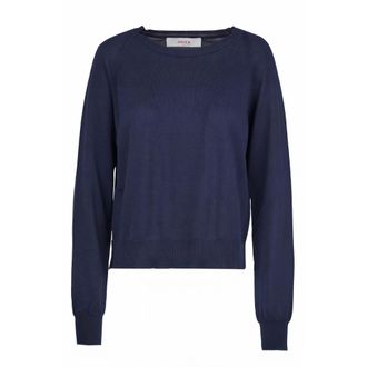 Jucca Femme, Pulls, Bleu, Taille: 36 FR Tricot ras du cou