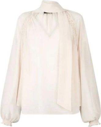 Liu Jo Femme, Blouses et Chemises, Blanc, Taille: 38 FR Blouse Georgette