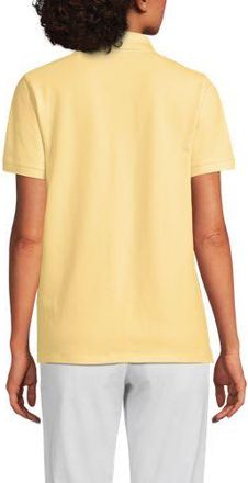 Lands End Piqu&eacute;-Poloshirt, Damen, Gr&ouml;&szlig;e:32-34 regular, Gelb, Baumwoll-Mischung, by Lands End