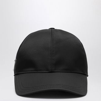 Prada Schwarze Nylon-Baseballkappe