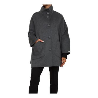 iBlues Grauer Wollmantel - - Coats - Damen - Grau - L