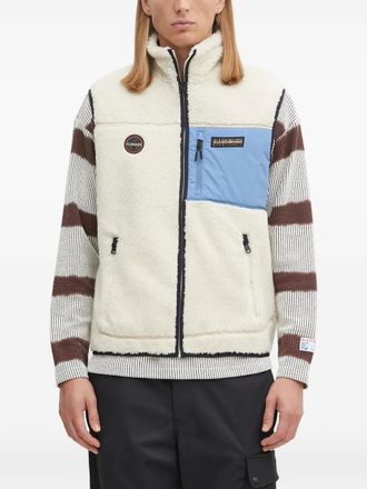 Napapijri Yupik V textured zip vest - Nude