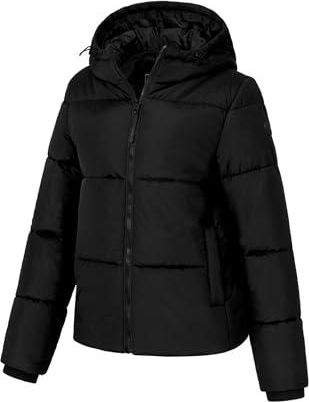 Pitbull Veste dHiver Femme avec Capuche Vista, Veste Femme à Fermeture Éclair, Poches Latérales Confortables, Veste Parfaite pour lHiver - Taille S