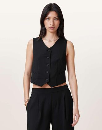 AllSaints Aleida - Gilet de costume - Noir