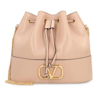 Valentino Garavani VLogo Signature Mini Bucket Bag - - Bags - Damen - Rosa - ONE SIZE