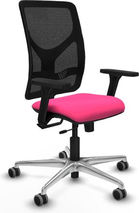 Piqueras y Crespo Computerstuhl, Rosa, mit 3D-Armlehnen, h&ouml;henverstellbare Lendenwirbelst&uuml;tze, ausgestattet mit Syncro/Traslack und Schneideschaum, mit Rollen von 65 mm