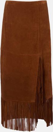 Polo Ralph Lauren Midirock aus Veloursleder